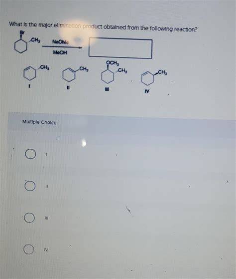 Solved What Is The Major Elimination Product Obtained From Chegg
