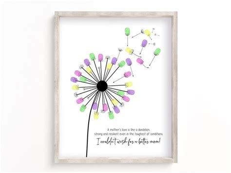 Mother S Day Gift DIY Fingerprint Craft For Mom I Couldn T Wish For A
