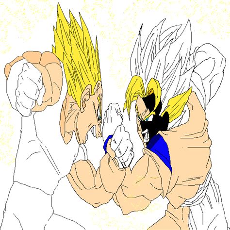 Vegeta Vs Goku Drawing