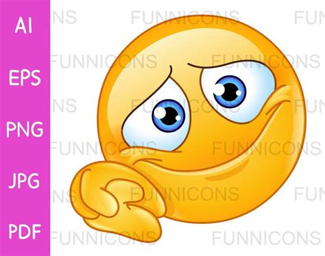 Touched Emoji With His Head Leaning On Clasped Hands Showing A Tender
