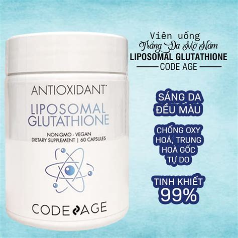Viên uống trắng da Liposomal Glutathione 60 viên của Mỹ EVA