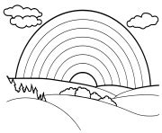 Coloriage Arc En Ciel Simple JeColorie