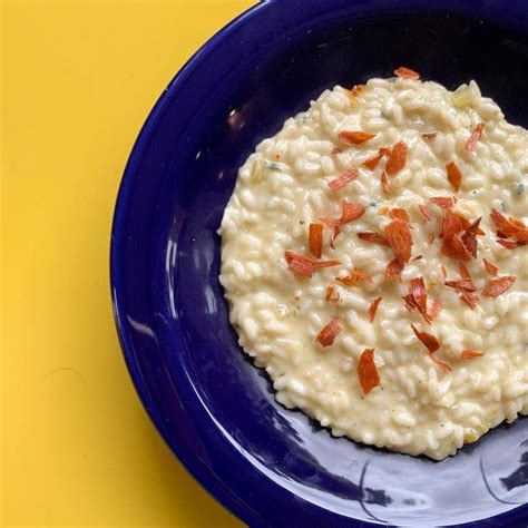 Risoto De Gorgonzola Crisps De Presunto Parma Receiteria