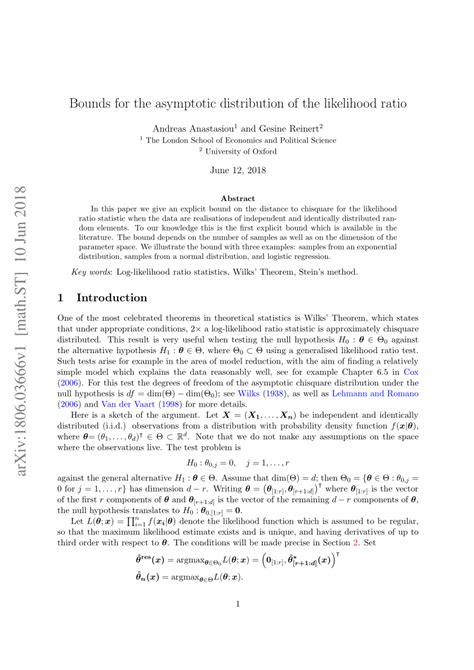 pdf bounds for the asymptotic distribution of the likelihood ratio