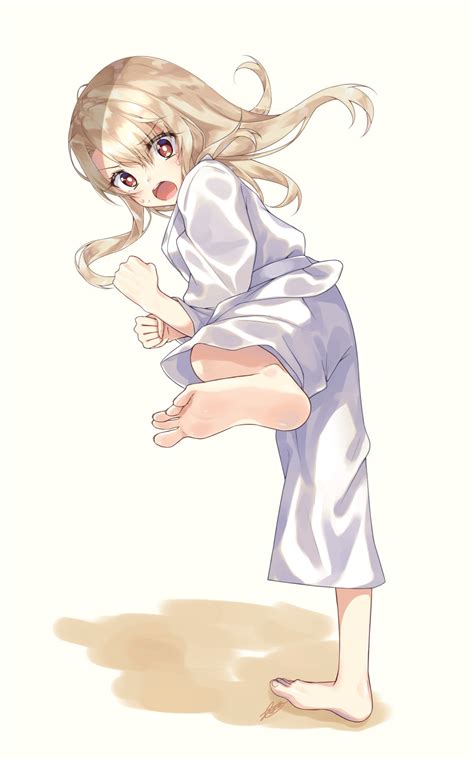 Safebooru 1girl Absurdres Amatsuji Barefoot Bright Pupils Clenched Hands Commentary Request