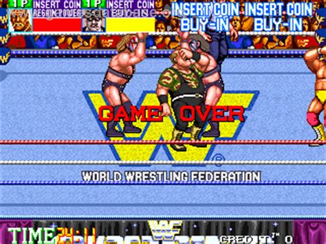 WWF WrestleFest Arcade Artwork Game Over Screen