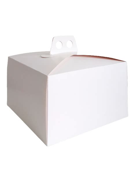Caja Torta Cartulina Blanca 25 X 25 X 15