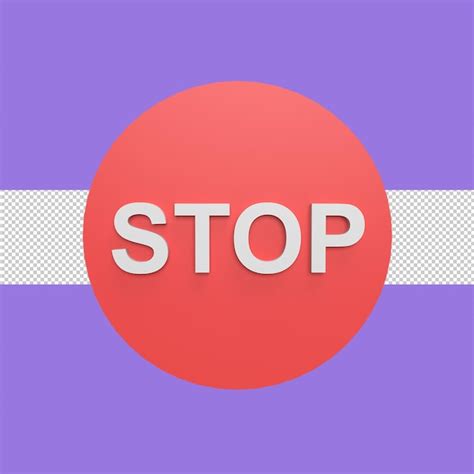 Stop Mark Icono 3d Modelo Dibujos Animados Estilo Concepto Render