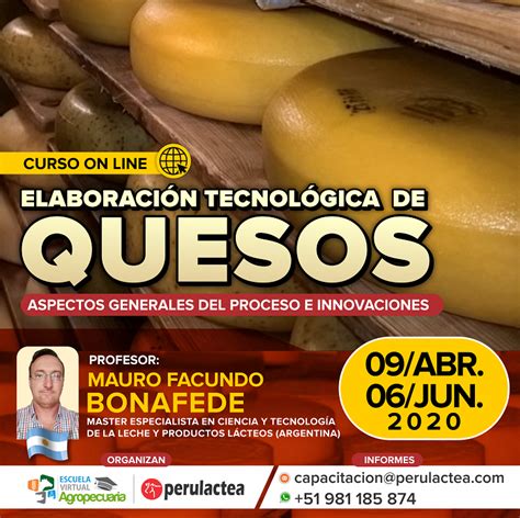 Curso On Line Elaboración Tecnológica de Quesos Escuela Virtual