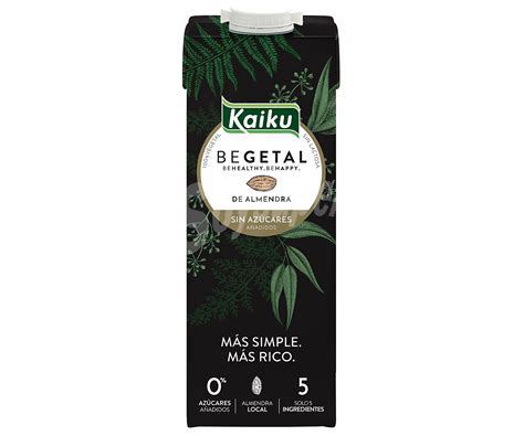 Kaiku Bebida de almendras 100 vegetal sin azúcares añadidos begetal 1 l