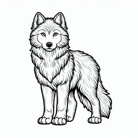 Coloriage Loup Debout télécharger et imprimer gratuit sur