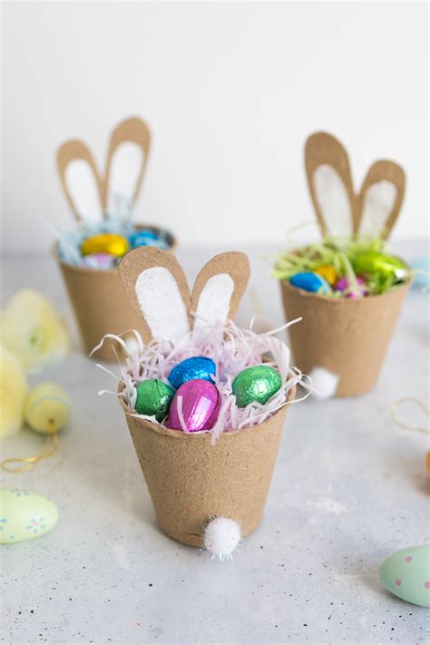 Ostergeschenk Osterhase Aus Anzucht Becher Basteln
