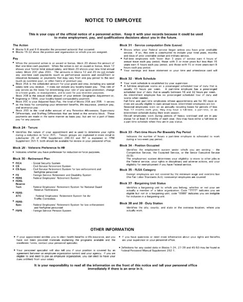 Sf Form Notification Of Personnel Action Sf Forms