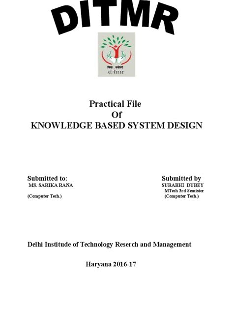 practical file of knowledge based system design pdf