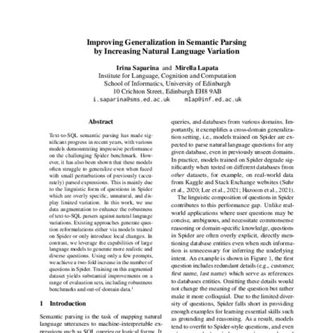 improving generalization in semantic parsing by increasing natural language variation acl