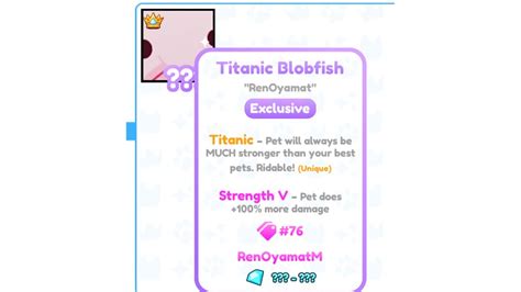 GLICHED TITANIC BLOBFISH In Pet Simulator X YouTube