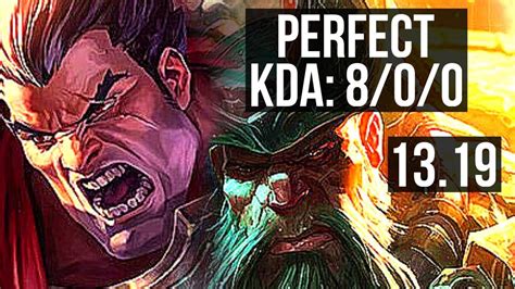 DARIUS Vs GANGPLANK TOP 8 0 0 2 8M Mastery 8 Solo Kills 1200