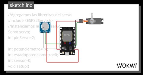 Mover Servo Con Potenciometro Wokwi ESP32 STM32 Arduino Simulator