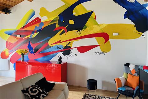 Fresque design intérieur contemporain Halltimes