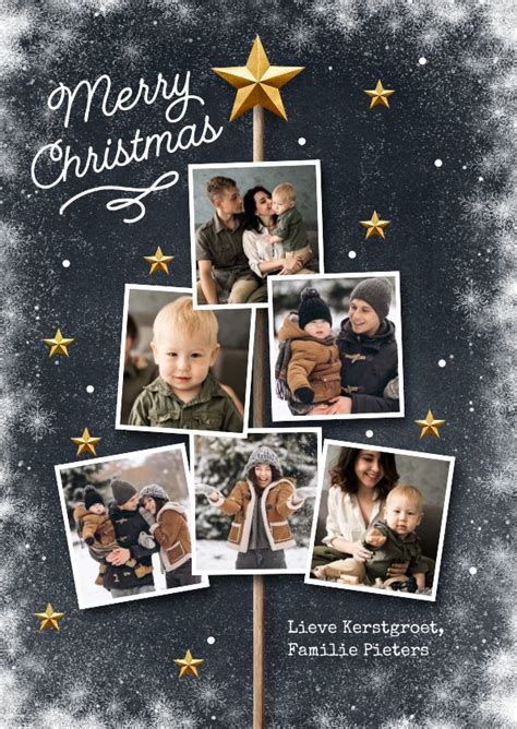Collage Kerstkaart Kerstboom Met Ster Kaartje2go