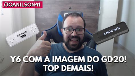Y6 Game Stick Rodando A Imagem Do GD20 Ficou TOP Teste De PSP N64
