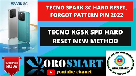 TECNO SPARK 8C HARD RESET NEW METHOD TECNO KG5K PATTERN UNLOCK YouTube
