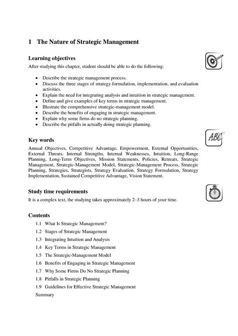 The Nature Of Strategic Management Pdf The Nature Of Strategic
