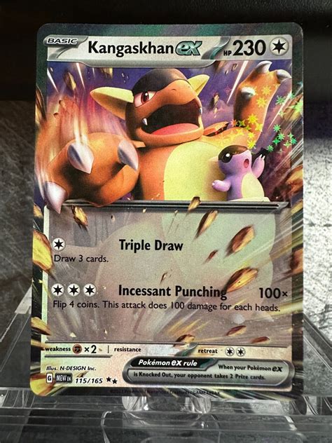 Kangaskhan Ex 2023 Scarlet Violet 151 115 165 Double Rare RAW TCG