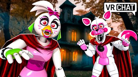 Funtime Foxy And Glamrock Chica Go To A HAUNTED HOUSE In VRCHAT YouTube