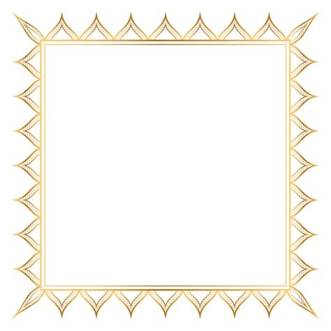 Borde De Marco Dorado Rectangular Vector Premium