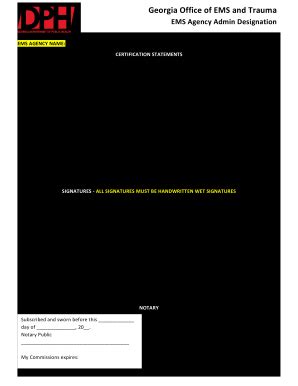 Fillable Online EMS Forms And Related DocumentsGeorgia Department Of