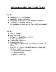 Comprehensive Review Of Nursing Fundamentals Final Exam Course Hero