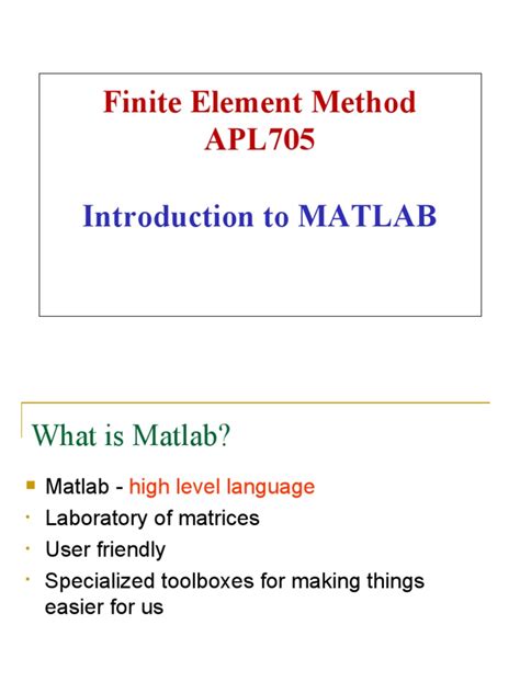 introduction to matlab pdf matrix mathematics matlab