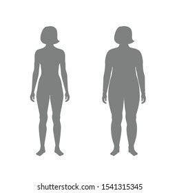 Woman Man Body Silhouette Vector Icons Stock Vector Royalty Free