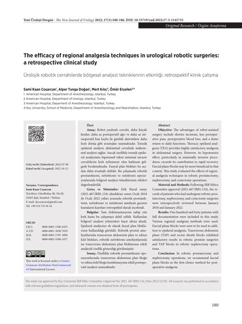 PDF The Efficacy Of Regional Analgesia Techniques In Urological