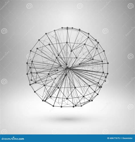 Wireframe Mesh Polygonal Sphere Stock Vector Illustration Of Business