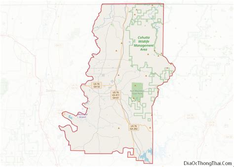 Map Of Murray County Georgia Thong Thai Real