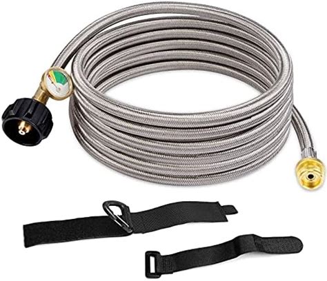 Amazon Dozyant Feet Stainless Braided Propane Hose Adapter With
