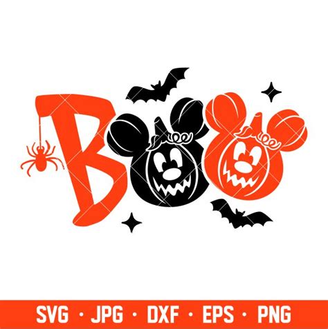 Boo Mickey Mouse Svg Halloween Svg Pumpkin Svg Boo Svg Cricut