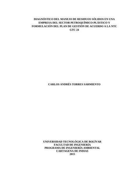 PDF DIAGNÓSTICO DEL MANEJO DE RESIDUOS biblioteca unitecnologica edu