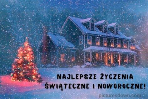 Kartka na boże narodzenie dom na Boże Narodzenie