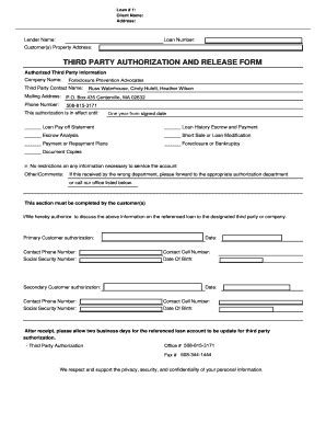 Party Authorization Release Form Fill Online Printable Fillable