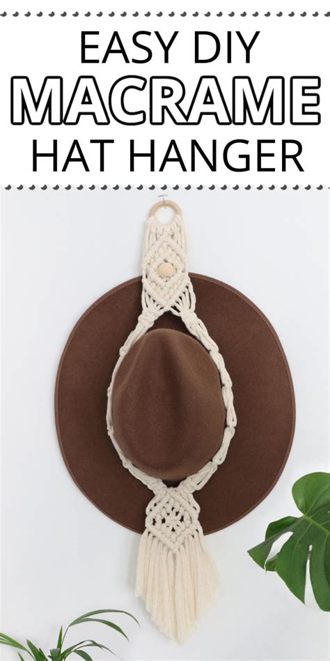 DIY Macrame Hat Hanger Tutorial