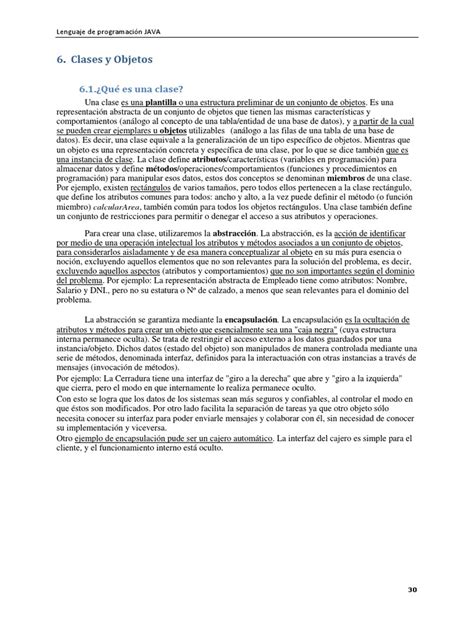 clases y objetos pdf objeto informática clase programación informática