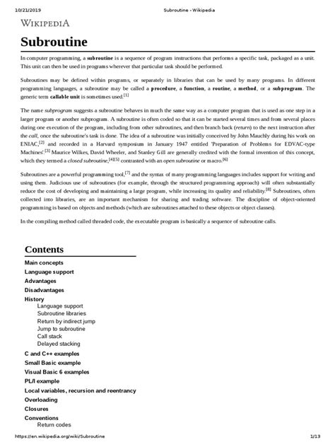 subroutine wikipedia pdf subroutine parameter computer programming