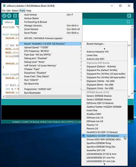 nodemcu esp8266 arduino ide