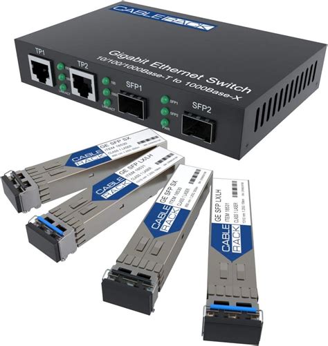 Buy CableRack Gigabit Media Converter Multimode To Singlemode All In
