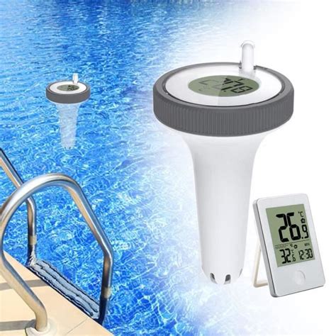 THERMOMÈTRE DE PISCINE numérique flottant sans fil Thermomètre d eau