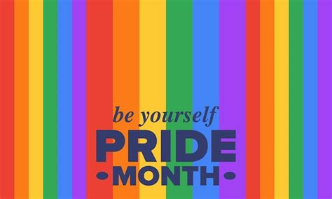 Premium Vector LGBT Pride Month In June LGBT Flag Rainbow Flag Love