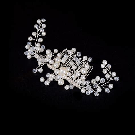 Kristall Perlen Frauen Haarschmuck Hochzeit Haar Kamm Braut Kopfschmuck